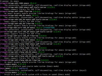 Emacs & Vim: UCRT64 か MSYS か